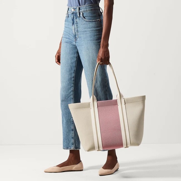 Rothy's | Bags | Rothys The Essential Tote Canyon Poppy Cream With Pink ...